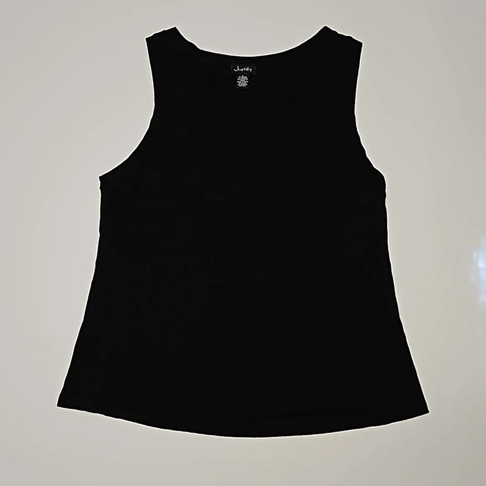 Justify | Tops | Womens Large Justify Black Rayon Blend Tank | Poshmark